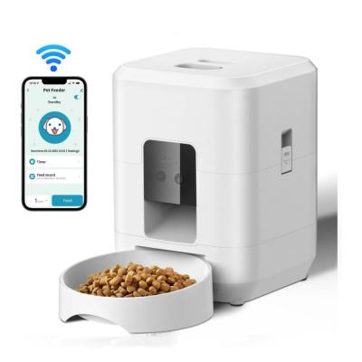 China 2L Wifi Enabled Smart Pet Feeder With App Control Automatic Dry Food Pet Feeder for sale