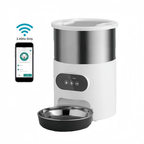 Quality 3L Automatic Smart Pet Feeder WiFi Timed Feeding Voice Prompts Food Grade Stainless Steel for sale