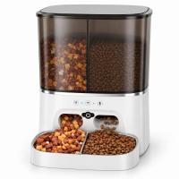 Quality Automatic Smart Pet Feeder Dual Food Bin Independent Dual Bowl 1080P Camera Tuya for sale