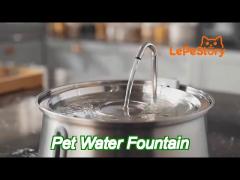 4l sus304 stainless steel cat water fountain ultra quiet automatic pet water dispenser