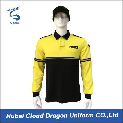 Cina Le magliette europee/lungamente della guardia giurata di dimensione collegano le magliette con un manicotto del lavoro, colore giallo in vendita