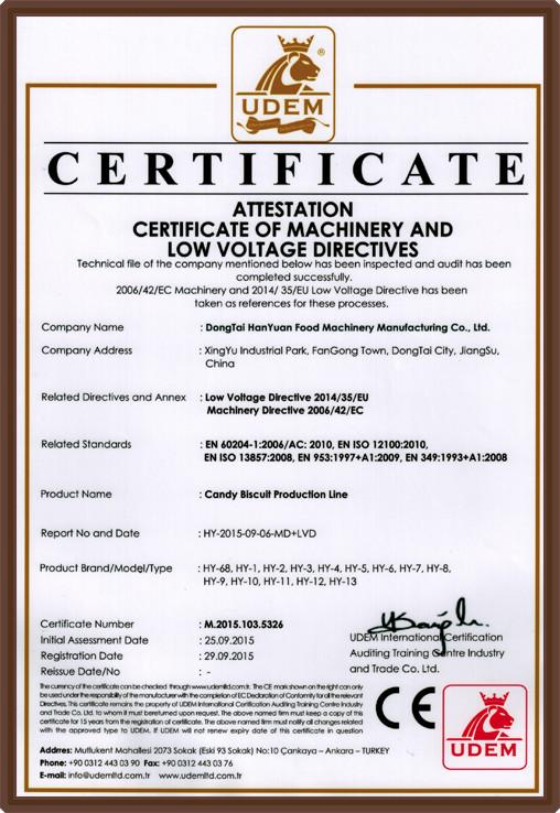 CE - Dongtai Hanyuan Food Machinery Manufacturing Co., Ltd.