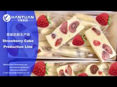Strawberry Cake Production Line with Active Cooling Function 4000kg Heavy Duty 30×6 Meters Layout Candy Bar Machine