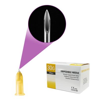 China Agulha hipodérmica estéril da arma meso alta da segurança para o corpo 30G 32G 34G 1.5mm 4mm 6mm à venda