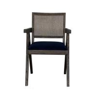 China Cane Back Solid Wood Upholstered Armchair CYC-019-CB for sale
