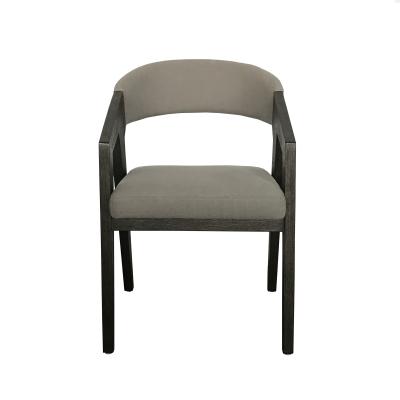 China Comfortable Solid Wood Upholstered Dining Chairs Customization Wooden Padded Dining Chairs for sale