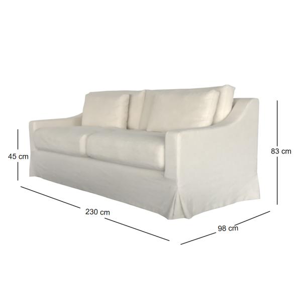 Quality Transitional High-Back 3-Seater Slipcovered Sofa SF-005 for sale