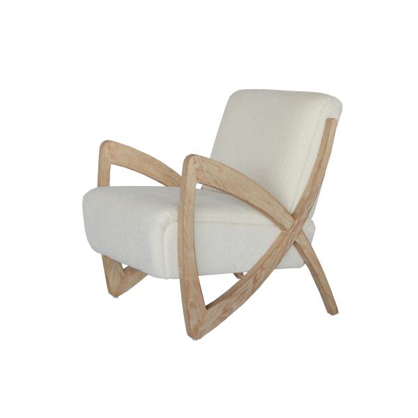 Quality Scandinavian Solid Wood Upholstered Lounge Chair CYC-005 for sale