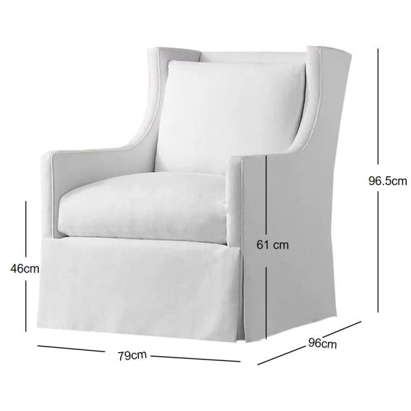 Quality Transitional Skirted Wingback Accent Chair, Single Seat – LG-5002 for sale