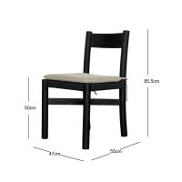 China Black Solid Wood Upholstered Dining Chair  CYC-016 for sale