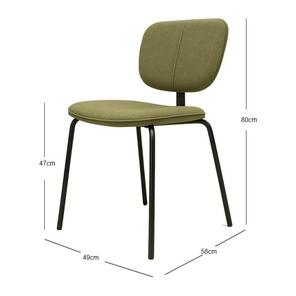 Quality Upholstered Metal Dining Chair BW-501 for sale