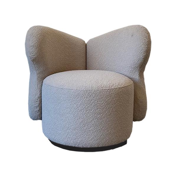 Quality Butterfly Upholstered Swivel Armchair Stylish Comfortable For Living Rooms for sale