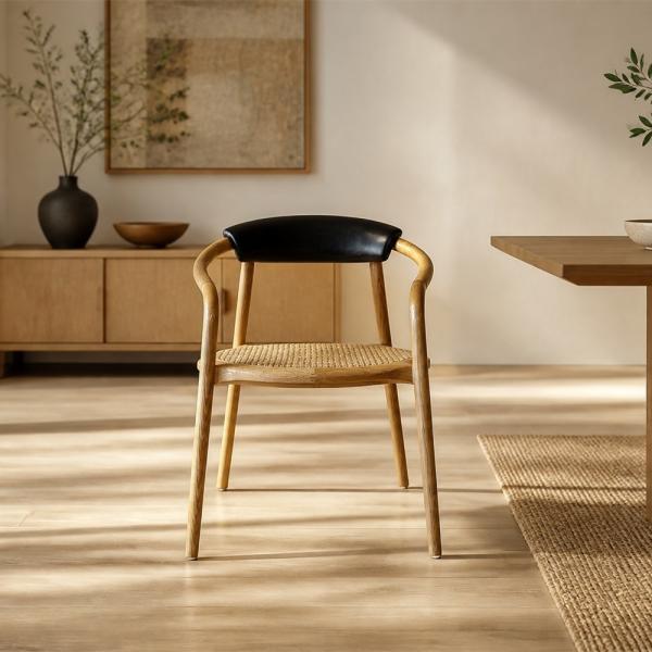Quality Cane Seat Curved Wood Dining Armchair CYC-067 for sale