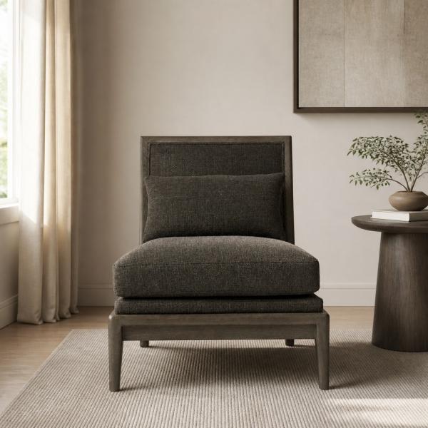 Quality Modern Dark Wood Lounge Chair with Lumbar Cushion   CYC-045 for sale