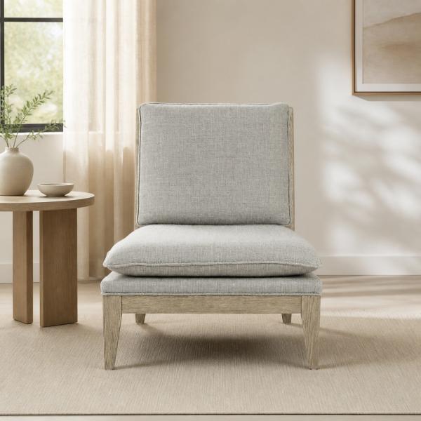 Quality Relaxed Contemporary Solid Wood Lounge Chair with Loose Cushions    CYC-043 for sale