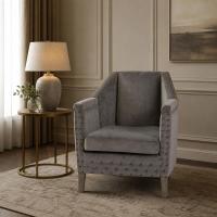Quality Vintage Nailhead Velvet Accent Chair, Single Seat – CYC-044 for sale