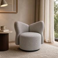 Quality Sculptural Modern 1-Seater Upholstered Swivel Chair TR-H004 for sale