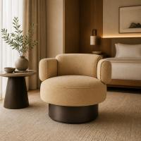 Quality Contemporary 1-Seater Metal-Base Swivel Lounge Chair TR-H006 for sale