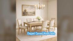 French Style Carved Wood Dining Table