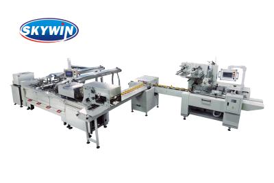 중국 가장자리 포장기에 Trayless를 가진 2개의 차선 건빵 샌드위치 기계 판매용
