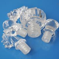 China Small Plastic Injection Molded Part Transparent PMMA Bottle Cap for sale