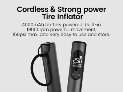 Cina YANTU A23 Portable Wireless Rechargeable Tire Inflator 12V elettrico automatico silenzioso in vendita