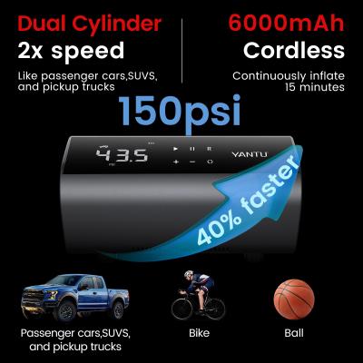 Cina 2017 YANTU A22 pneumatico elettrico gonfiatore con design ricaricabile wireless e 35LPM flusso d'aria in vendita