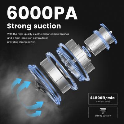 중국 2000mAh*2 리타이 배터리 YANTU V11 무선 재충전식 진공청소기 판매용