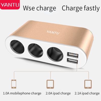 China USB Connection YANTU B08 Car Charger Adapter with On Off Switch Socket Metal Material for sale