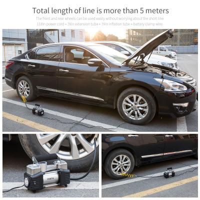Κίνα Φορητός δικύλινδρος 12V ηλεκτρικός ανεμιστήρας ελαστικών αυτοκινήτων με ψηφιακό μέτρο πίεσης προς πώληση
