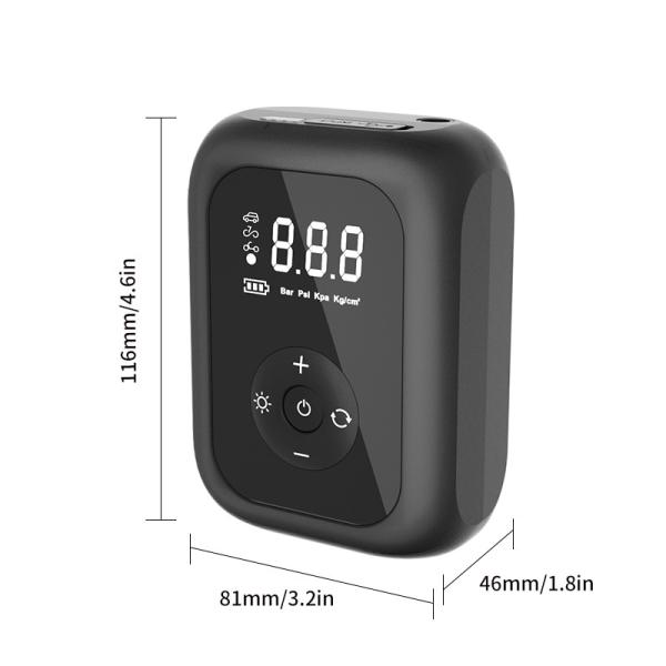 Quality Portable YANTU AM50 Cordless Digital Bike Air Pump Compressor for Car Bicycle for sale