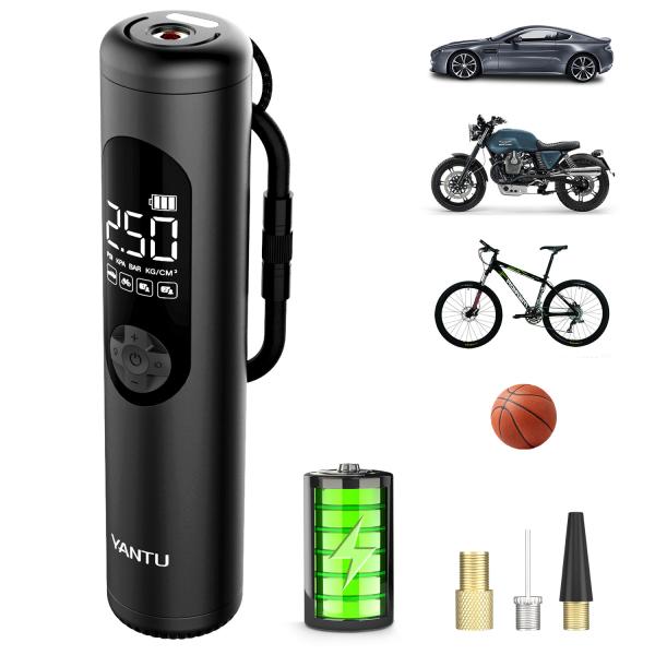 Quality YANTU A23 OEM Wireless Mini Car Tyre Electric Air Compressor for 12v Tires Inflators for sale