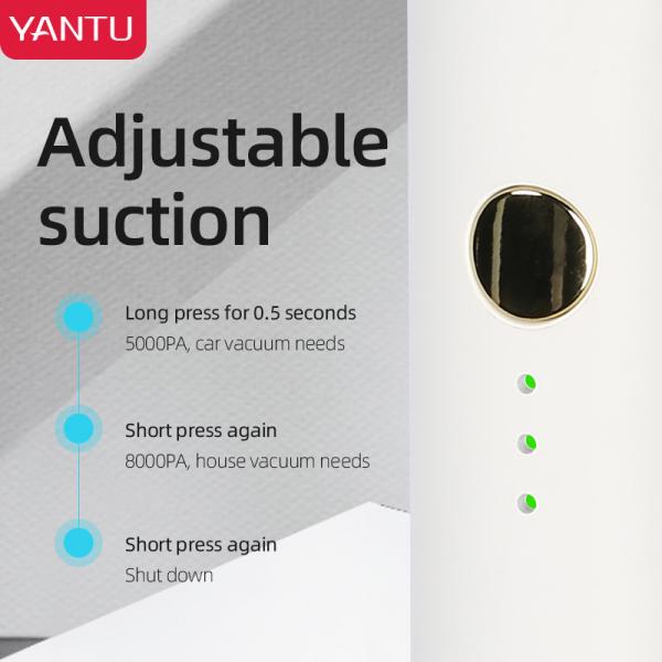Quality 191*111*65mm Mini Wireless Handheld Car Vacuum Cleaner YANTU V02P 8000Pa for sale