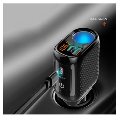 China YANTU L03 120W PD QC3.0 carregador de carro com 3 portas USB e monitoramento de tensão Mini telefone à venda