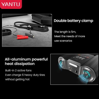 Cina Punto di ammollo per pneumatici per auto a doppio cilindro da 30 cilindri pompa elettrica compressore d'aria pneumatico portatile YANTU E2 2023 in vendita