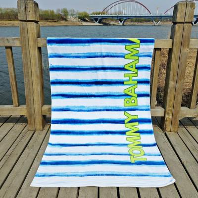 Китай Настроить полную сторону печати 100% хлопка Лучшие пляжные полотенца на пляже и ванне продается