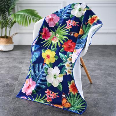 Китай Печать из края в край на заказ микроволокнистые полотенца для пляжа с низкой ценой продается