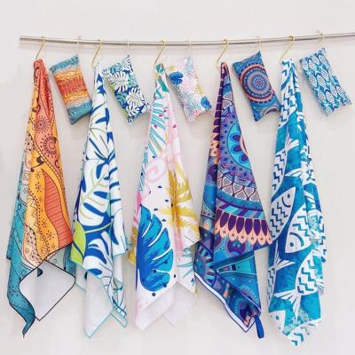 Китай Без песка и быстро высушивать пользовательские плавательные полотенца из микроволокна продается