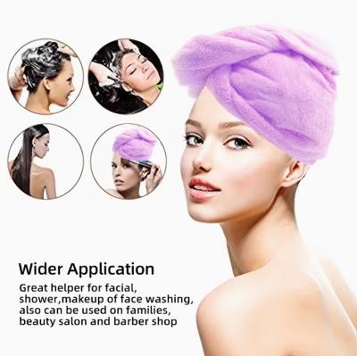 Китай Быстросохнущее полотенце-тюрбан из микрофибры для волос с закручивающейся петлей уменьшает время сушки феном и повреждение от тепла продается