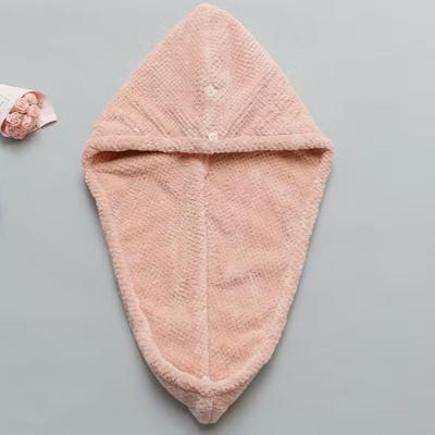 Китай Супер абсорбирующая двухслойная шапочка для сушки волос с текстурой ананаса и премиальным материалом из кораллового флиса для долговечной и многоразовой сушки волос продается