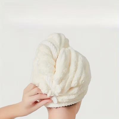 Китай Шапочка для сушки волос Candy Bar - Супер абсорбирующее полотенце из микрофибры с коралловым флисом и удобным эластичным дизайном в настраиваемых размерах продается