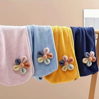 Китай Ультрамягкое цветочное коралловое волосистое полотенце для волос - настраиваемый размер и вес для нежного ухода за волосами продается