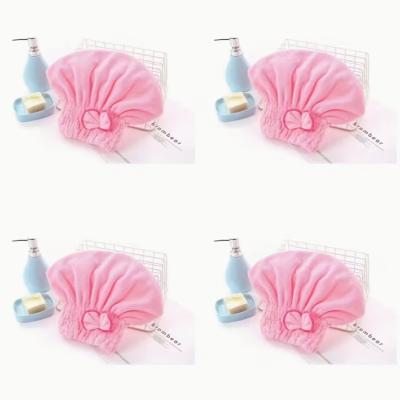 Китай Шапочка для сушки волос из кораллового флиса настраиваемого размера с надежным эластичным краем - Супер абсорбирующее мягкое быстросохнущее полотенце из микрофибры продается