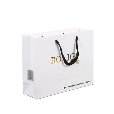 China SZCX Custom Printed Your Own Logo White Brown Kraft Shopping Art Paper Bag for sale