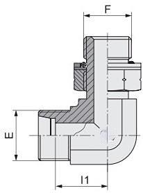 Elbow Bsp Thread Adjustble Stud Ends with O-Ring Sealing