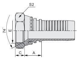 Jic Bsp Metric SAE Parker Standard Flange Hose Fitting with 3000 Psi Hydraulic Swaged