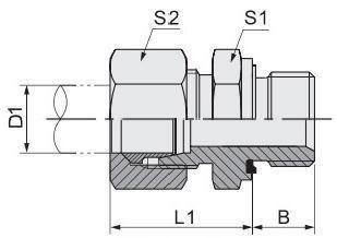 Wholesale 1CB Carbon Steel Hot Sale Metric Thread Bite Type Tube Fittings Metric Tube Fittings