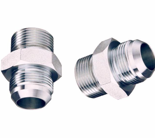 Carbon Steel Hose Fittings Bsp Adapter Male to Male 60deg Cone Seal Hydraulic Components