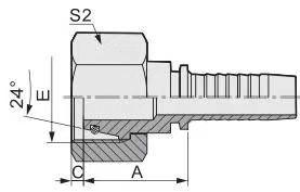 Manufactur 20511 Hydraulic Hose Terminal Ends Fitting Metric Female 24 Cone O-Ring Hydraulic Hose Fittings Stainless Steel Joints