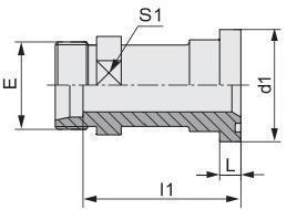 Metric Male Bite Type SAE Flange 3000 Psi Adapter Fitting